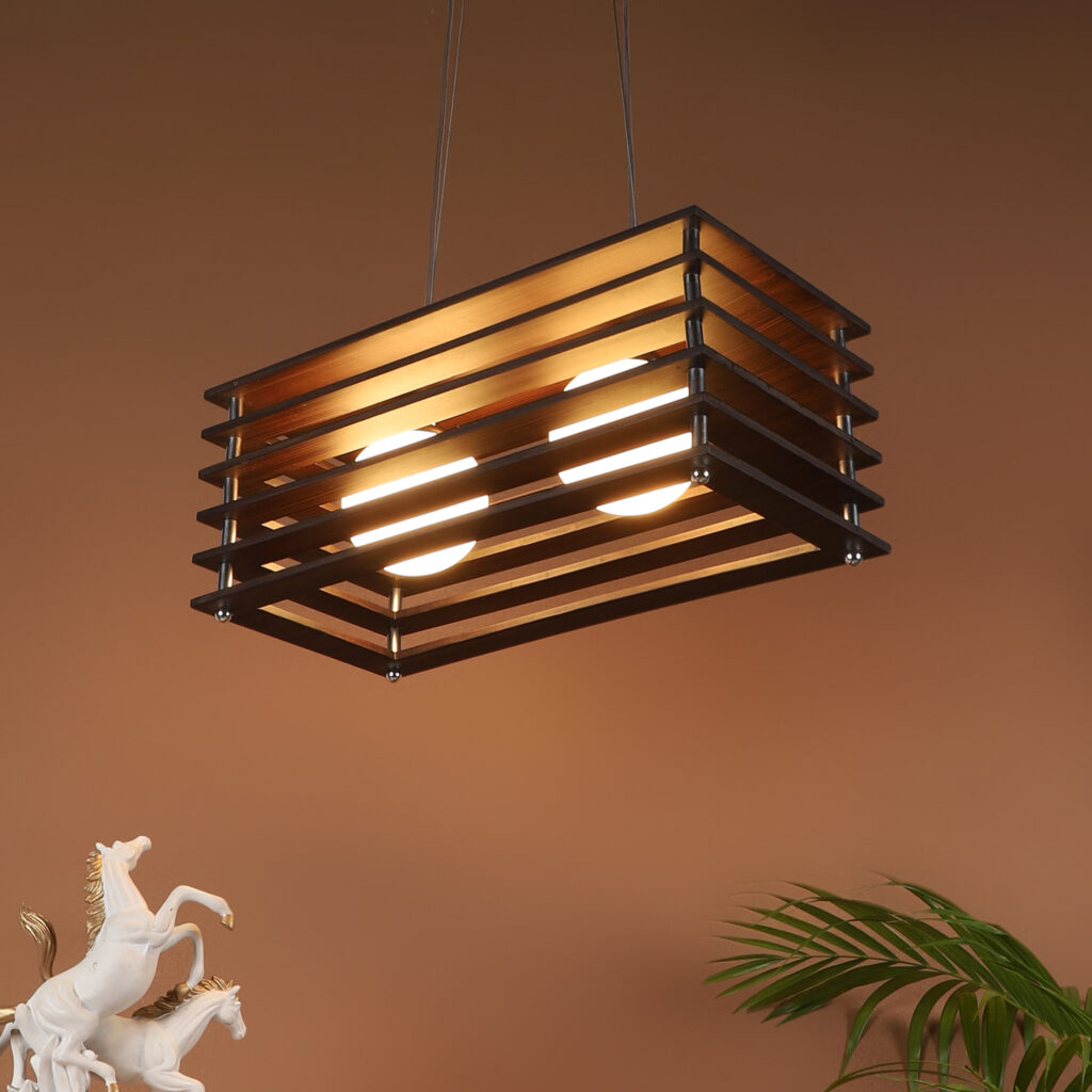 Buy Wood Glass Pendent Online at Best Price in India | The Light Kart