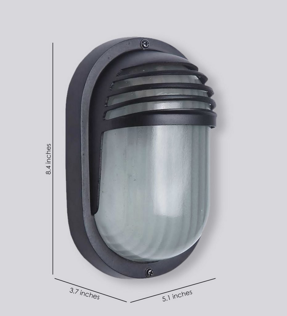 SUPERSCAPE aluminium die cast black vertical exterior Bulkhead light ...