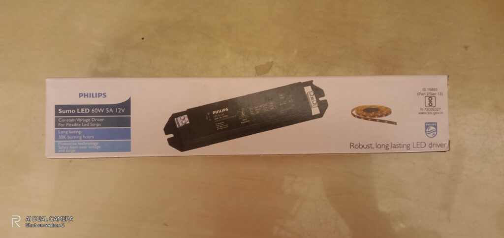 PHILIPS 60 WATT 12 VOLT 5 A LED STRIP DRIVER PH1259 – The Light Kart