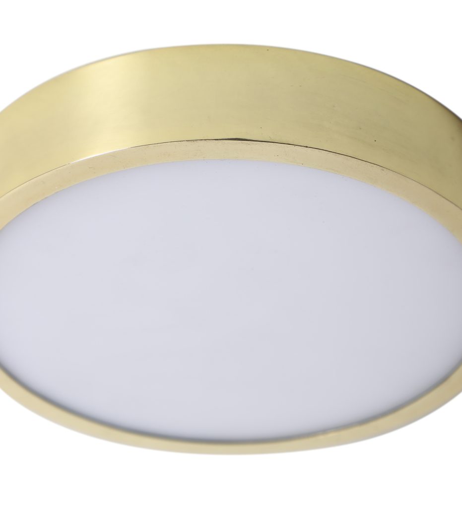 LEARC 18 watt 7 inch round big ring LED ceiling light gold finish with ...
