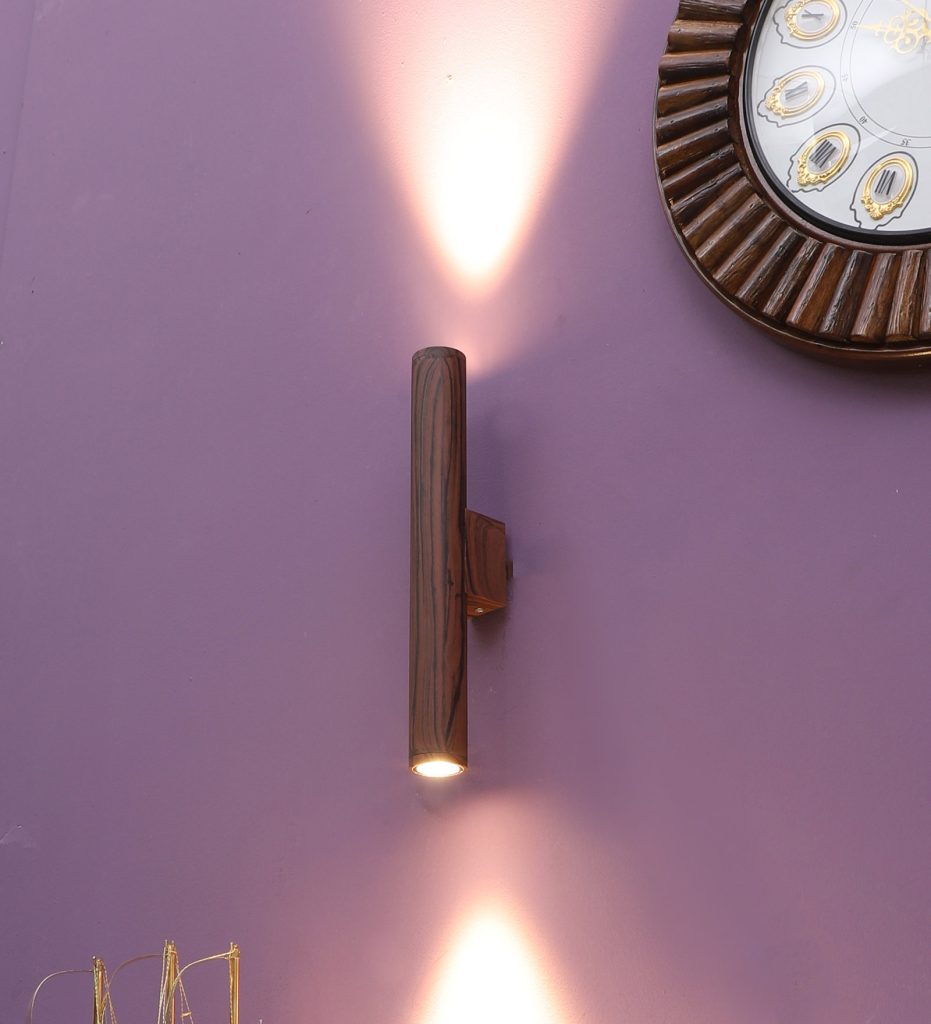 LEARC wood finish LED up down wall light 2 x 6 watt with CREE LED and ...