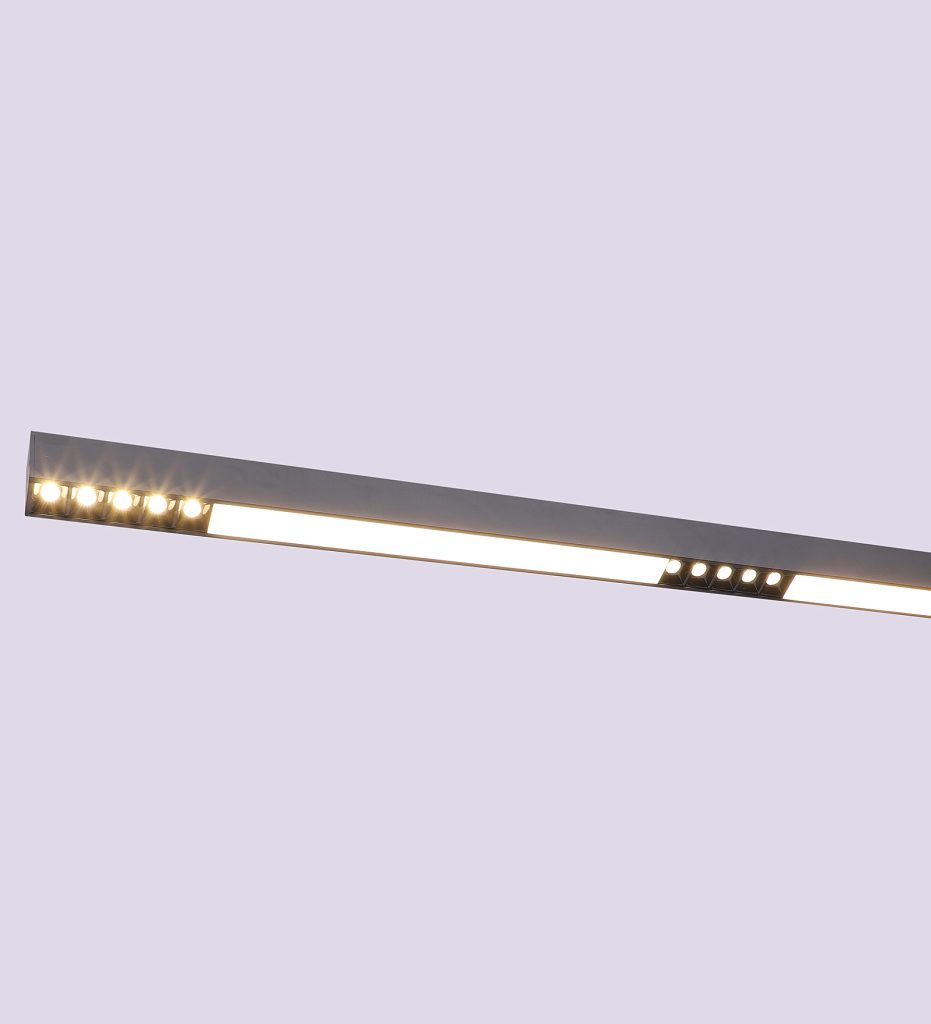 LEARC 36 WATT 4 FEET LED PROFILE HANGING LIGHT 3382 BLACK 3 REFLECTOR 2 ...