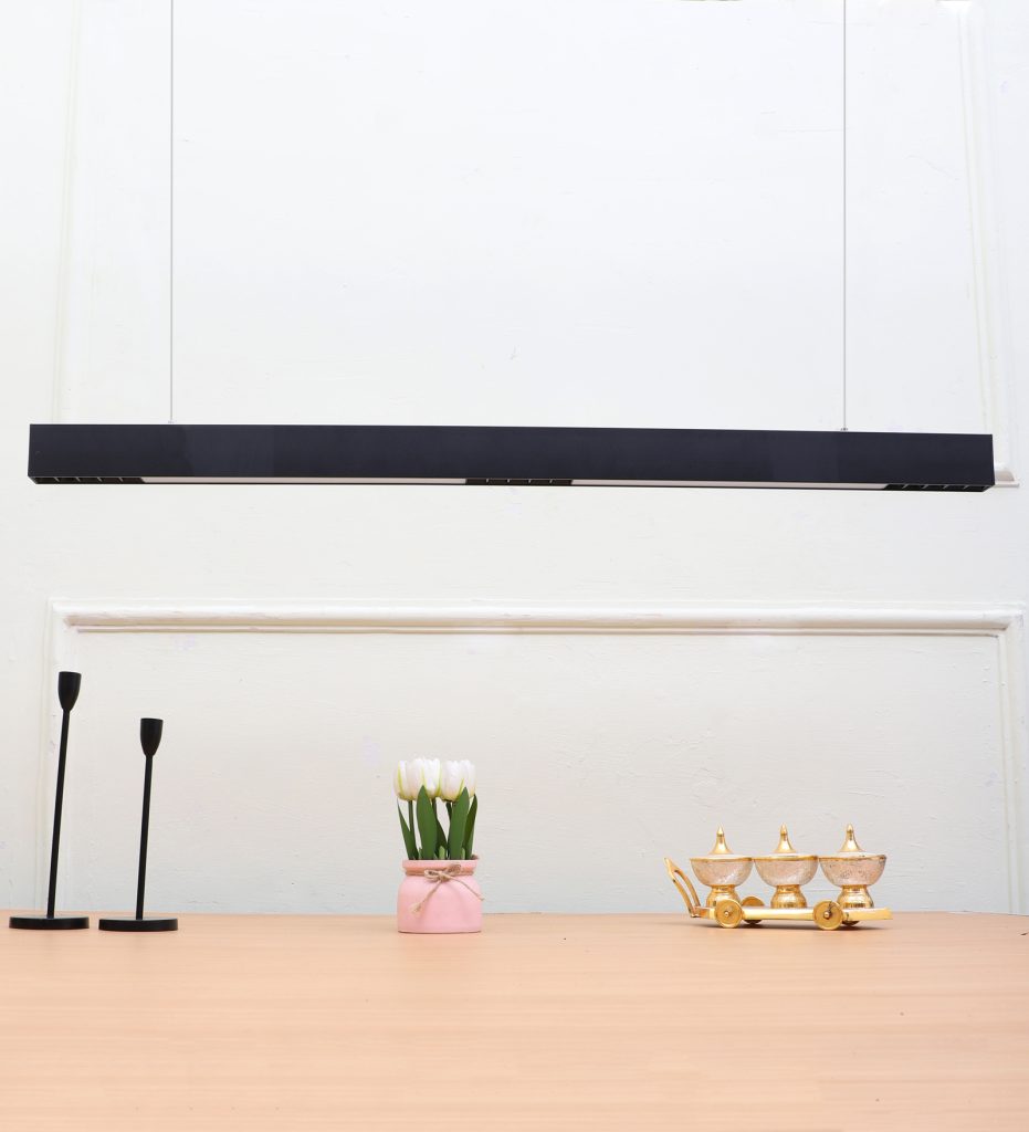 LEARC 36 WATT 4 FEET LED PROFILE HANGING LIGHT 3382 BLACK 3 REFLECTOR 2 ...